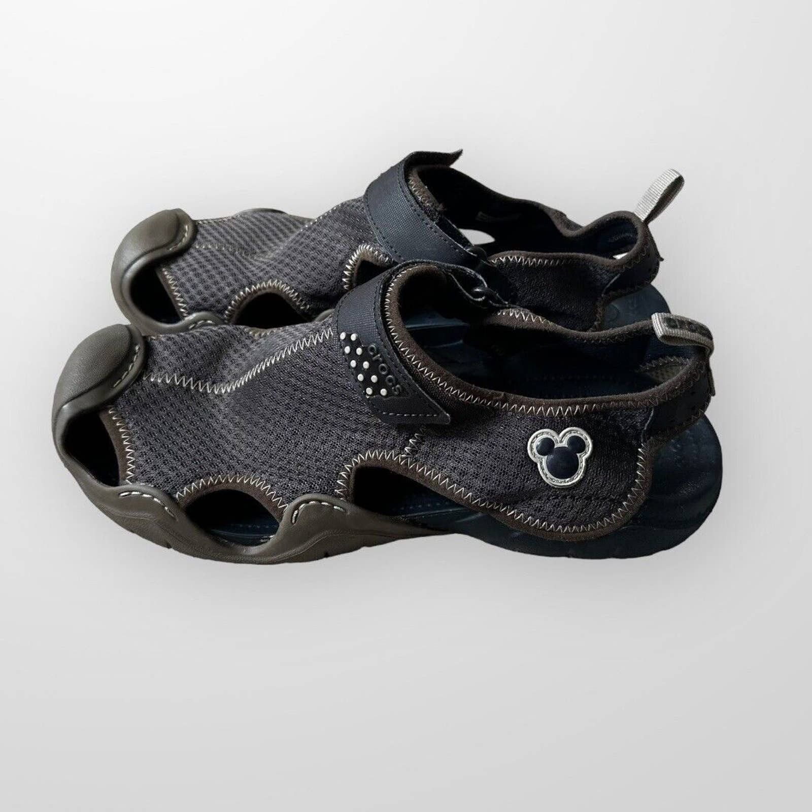 Crocs Crocs Swiftwater Disney Mickey Mouse Mesh Sandals Brown Mens ...