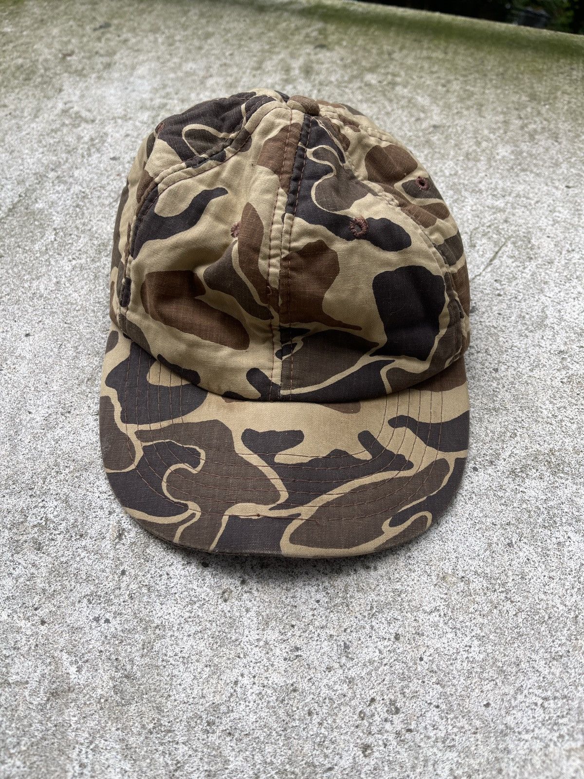 Streetwear × Vintage VINTAGE 6 PANEL WOODLAND CAMO CAMP HAT | Grailed