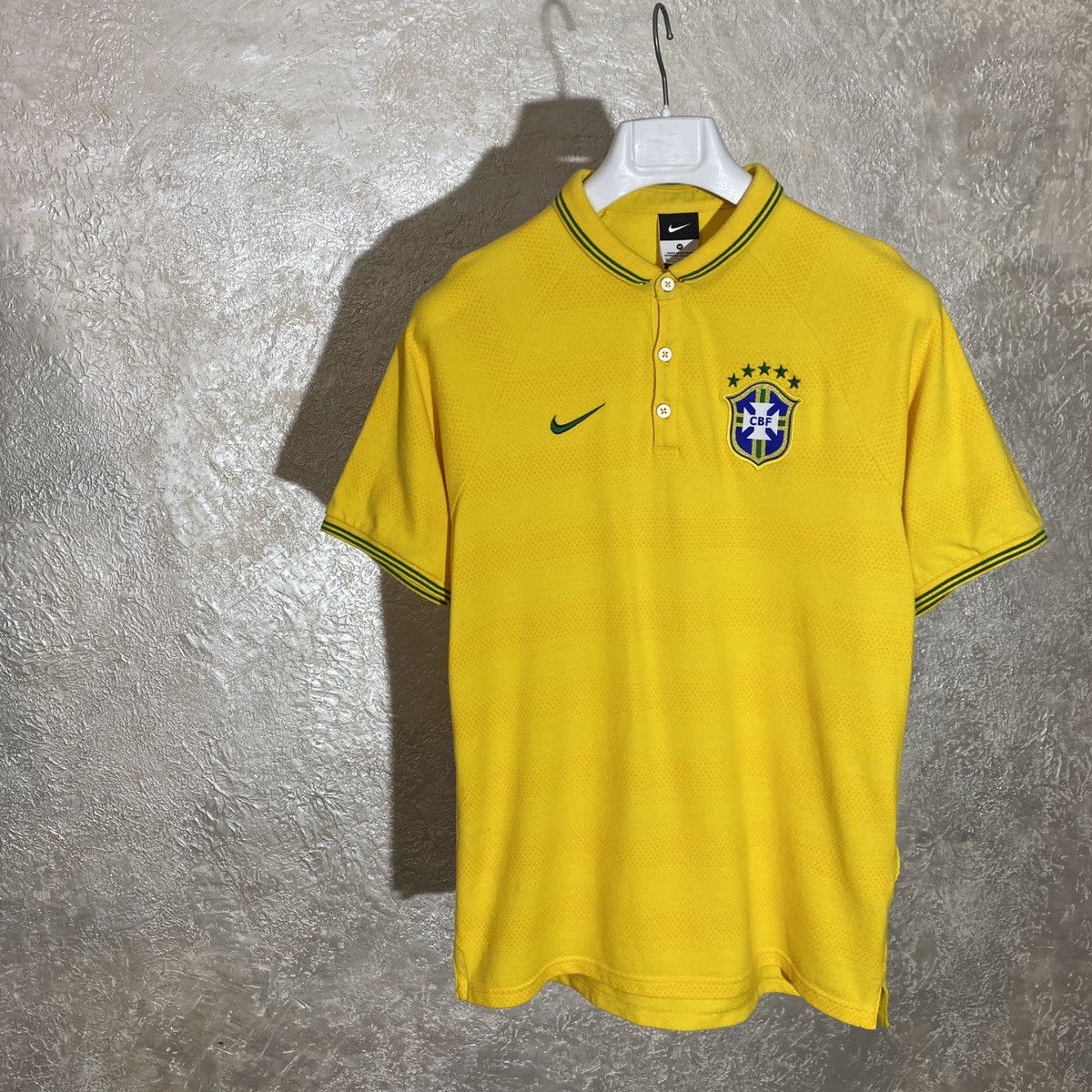 Nike × Vintage Blokecore ⚽️ Nike Brazil 2014 Football Shirt Polo y2k ...