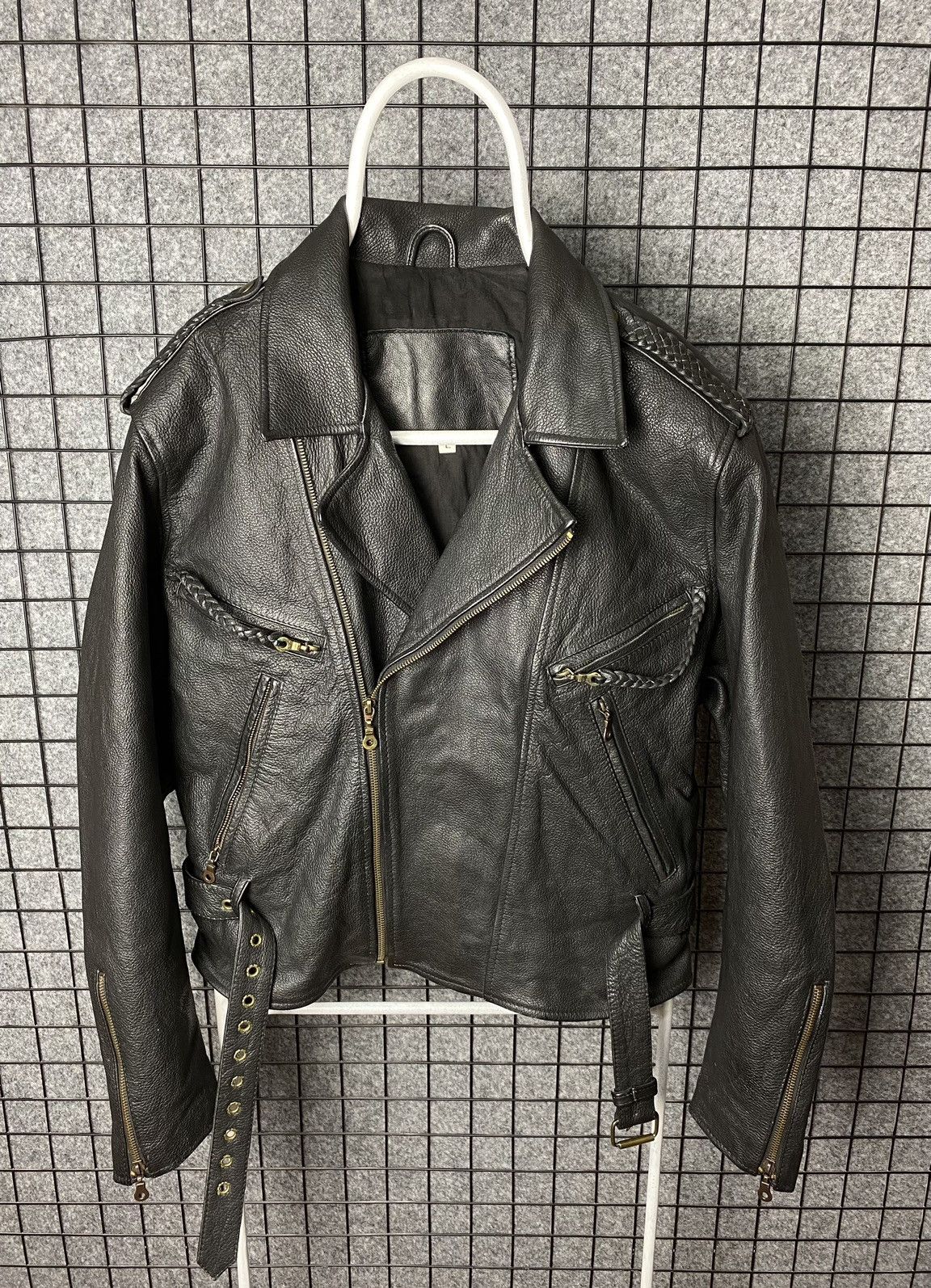 Genuine Leather × Leather Jacket × Vintage Vintage 80s 90s Genuine ...