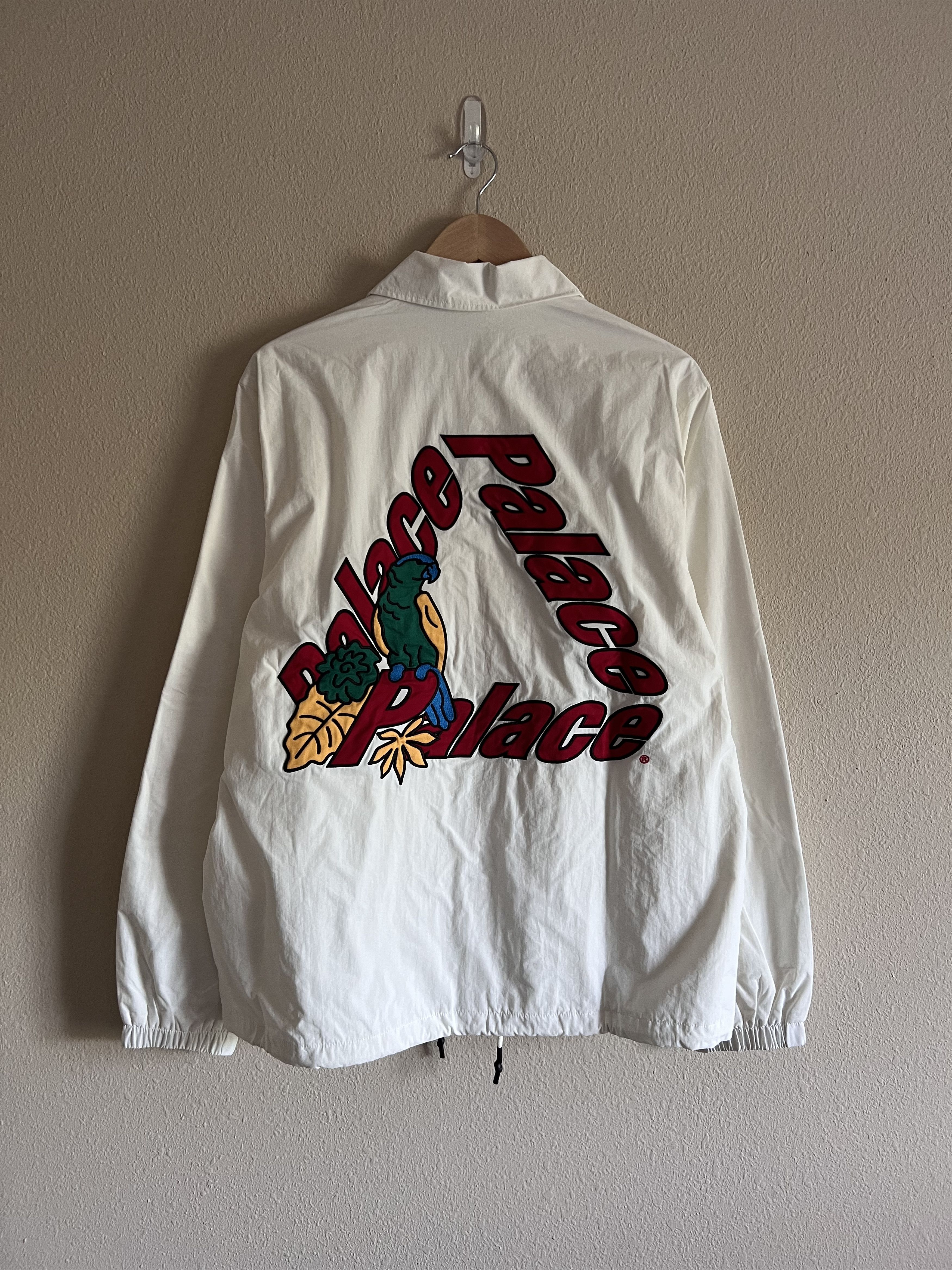Palace Palace Parrot P3 Coach Jacket in White | Grailed