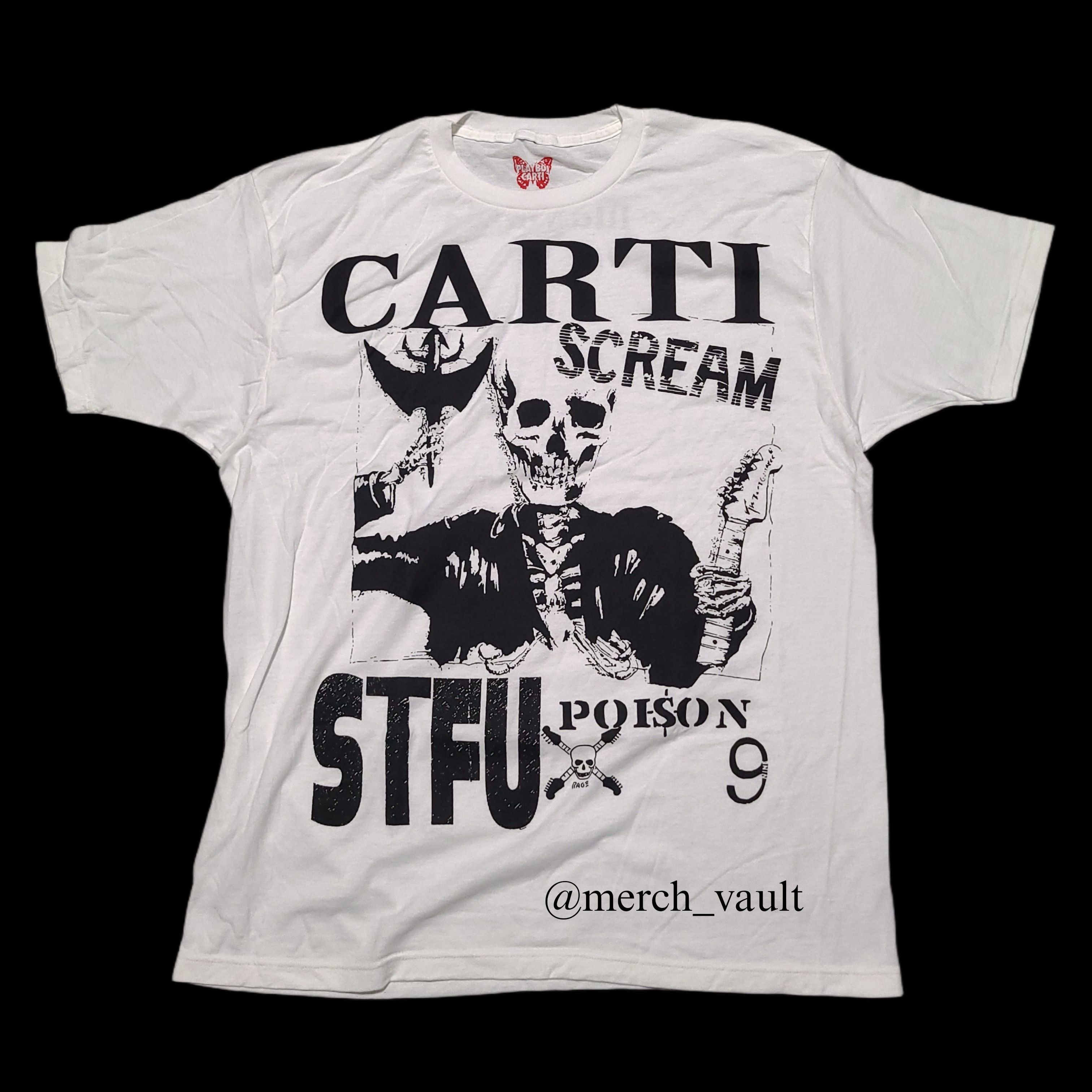 Playboi Carti Playboi Carti 2017 Tour Magnolia Skeleton No.9 white tee ...