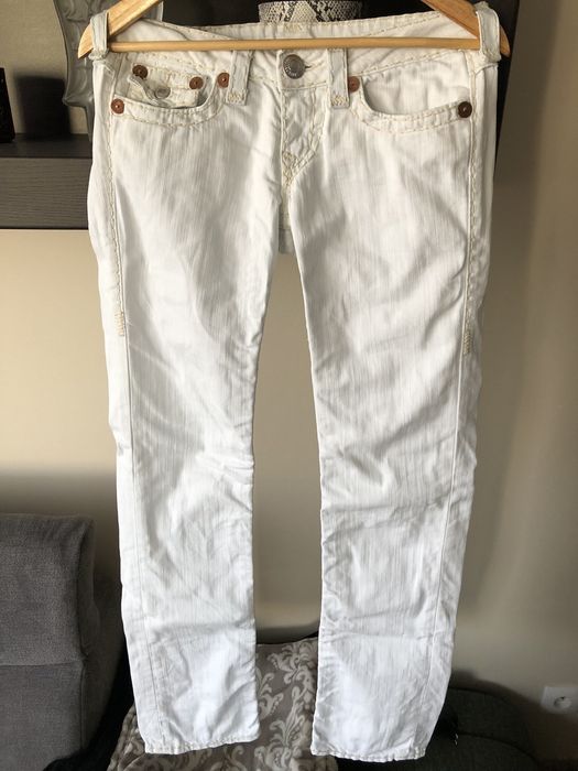 True Religion True Religion White Jeans with Flaps and Fat Stitch *RARE ...