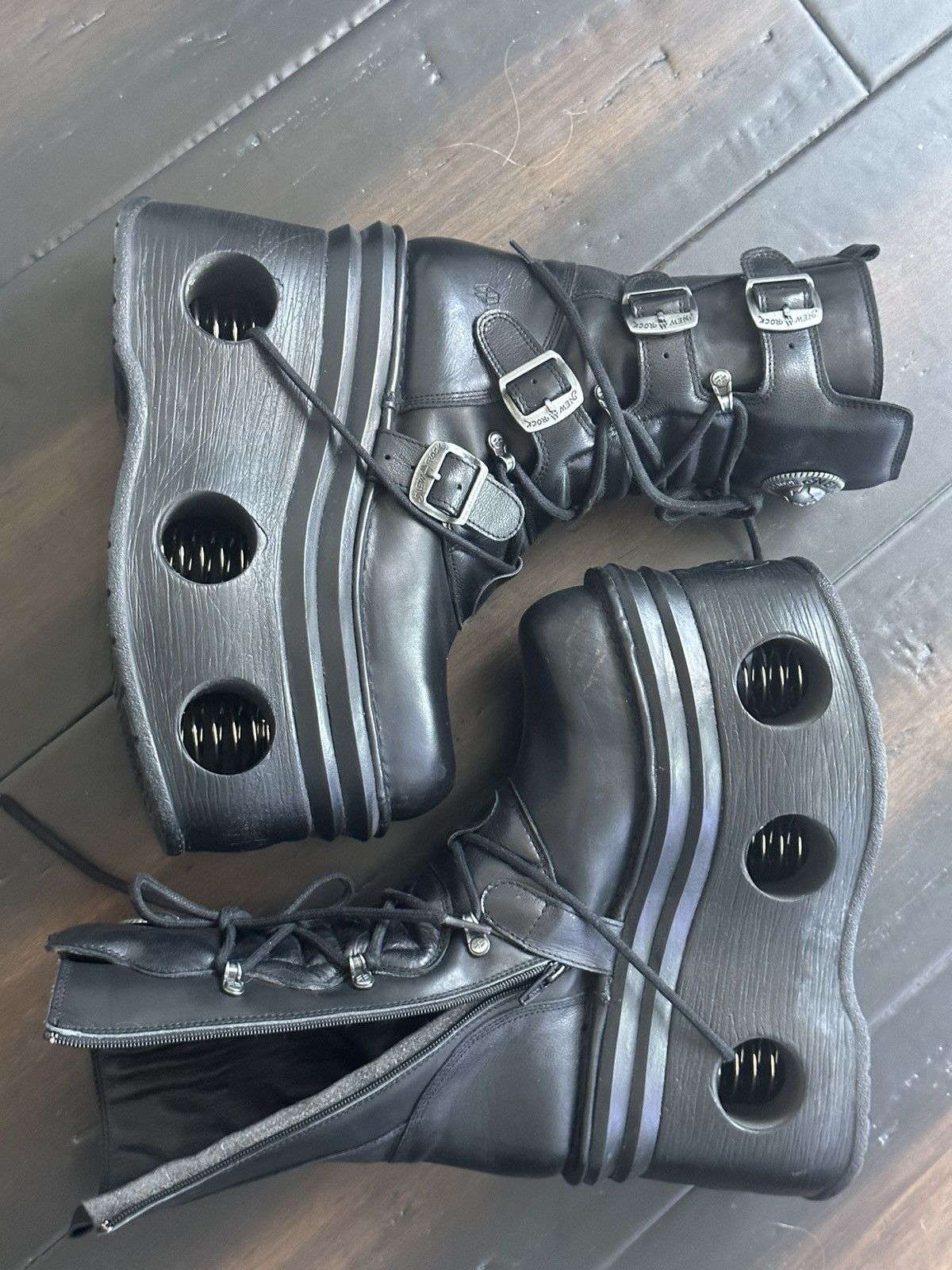 Designer × New Rock × Vintage NEW ROCK ANKLE BOOT METALLIC M-373-S94 | Grailed