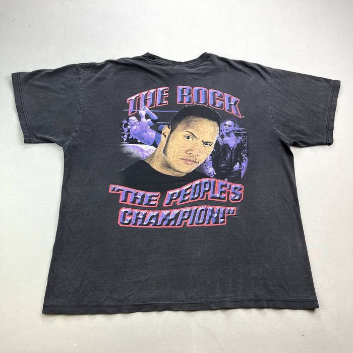 Vintage Vintage The Rock T-Shirt Black WWF Wrestling Know Your Role ...