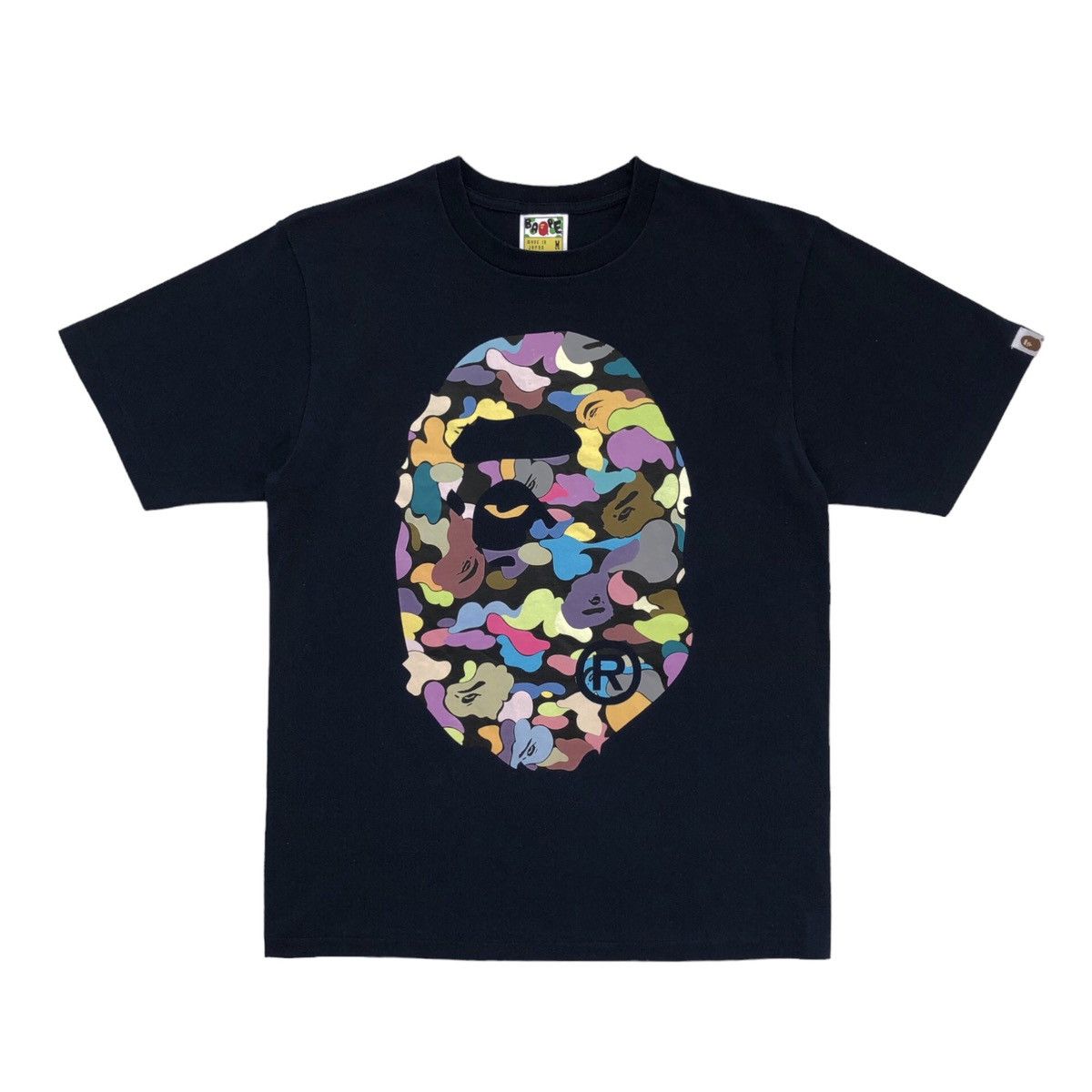 Bape OG Bape Multi Camo Big Head Tee Made In JAPAN | Grailed
