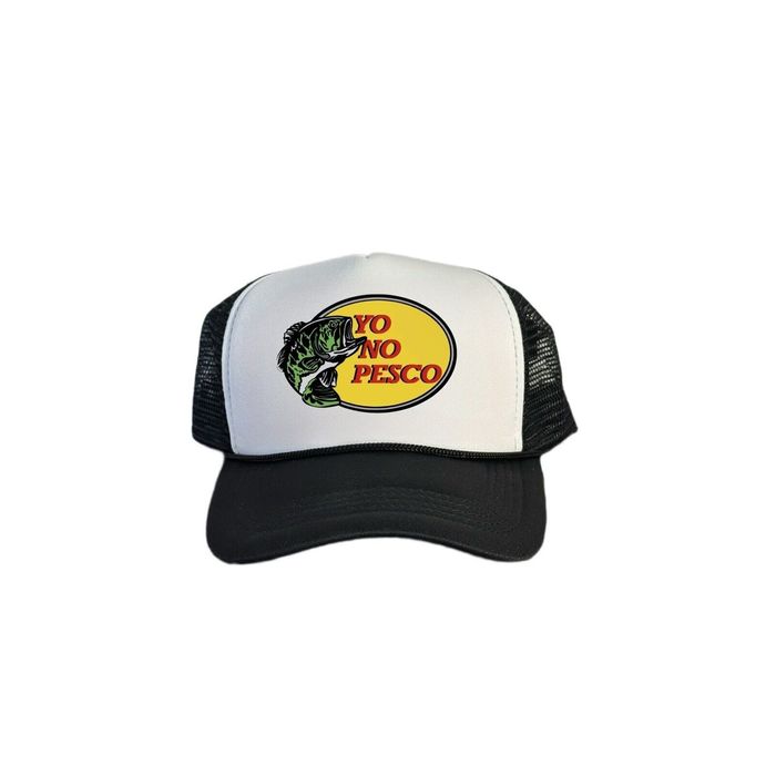 Generic Yo No Pesco (Trucker) Snapback Cap Hat Unisex-Black/White | Grailed