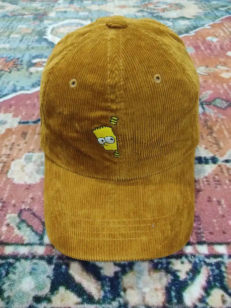 Vintage Bart Simpson Corduroy Cap Hat | Grailed
