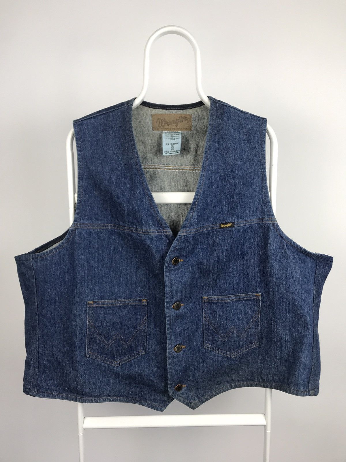 Rare × Vintage × Wrangler Vintage Wrangler Western Style Blue Denim ...