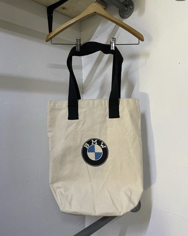 Bag × Bmw × Vintage Vintage BMW Classic Logo Canvas Tote Bag | Grailed