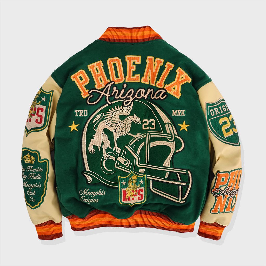 Bomber Jacket × Grailed × Varsity Jacket varsity jacket phoenix green ...