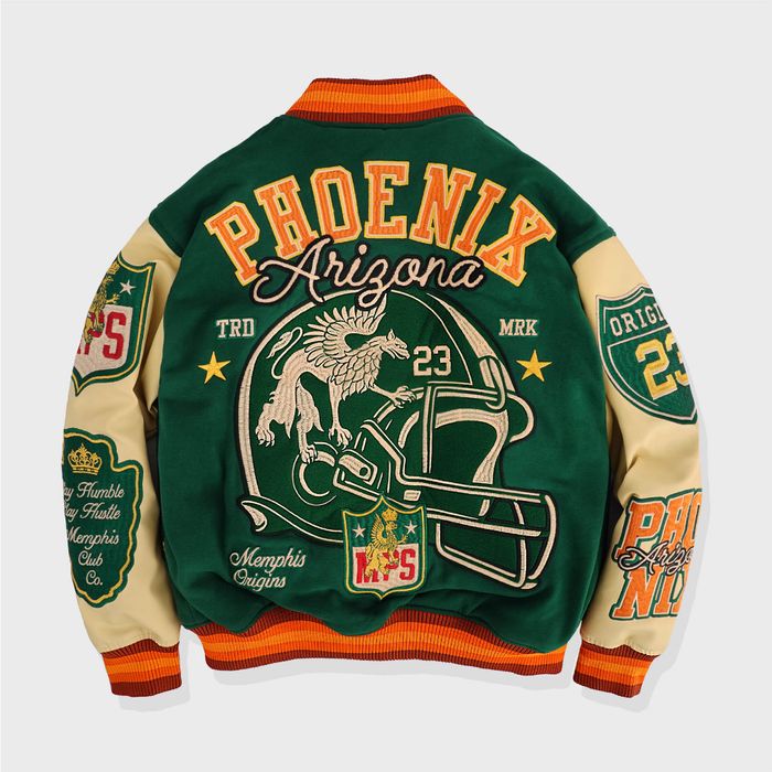 Bomber Jacket varsity jacket phoenix green | Grailed
