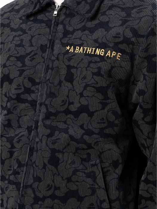 Bape Solid Camo Corduroy Champion Work Jacket | Grailed
