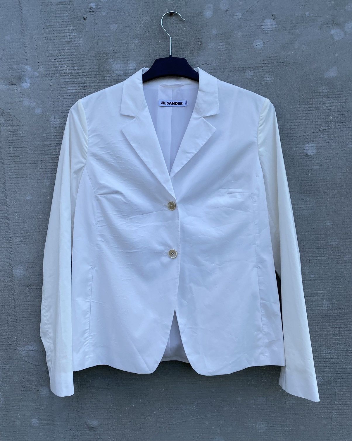 Jil Sander × Luxury × Rare Jil Sander White Cotton/Silk Blazer Size:38 | Grailed