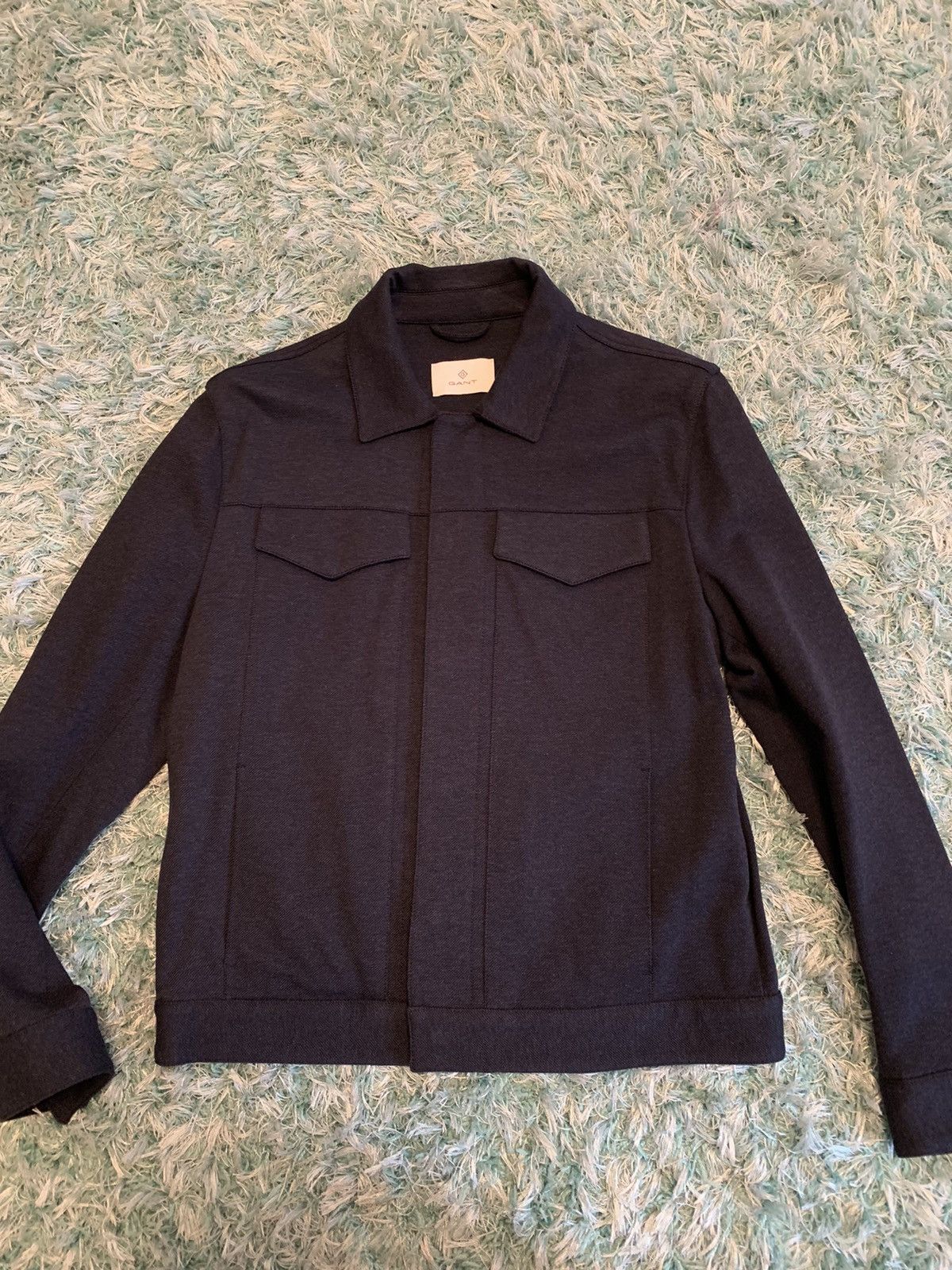 Gant Diamond G Double-Faced Jersey Denim Jacket | Grailed