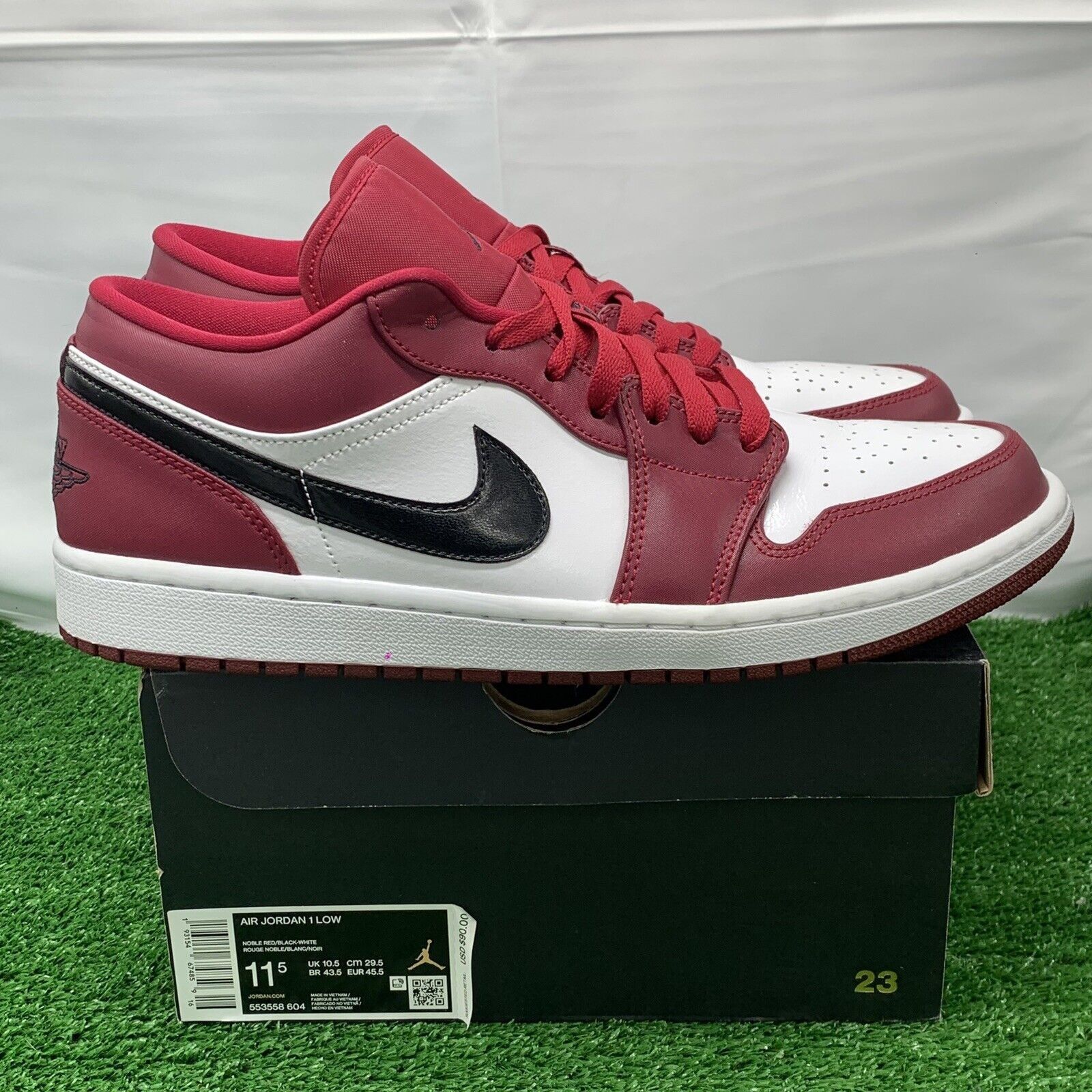 Jordan Brand Air Jordan 1 Low Noble Red 553558-604 Size 11.5 OG Box ...