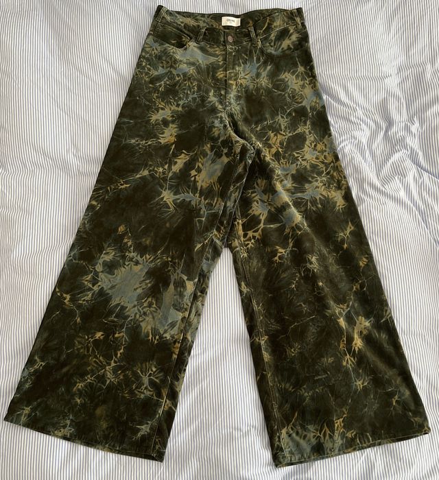 Celine Celine Wide Leg Tie Dyed Corduroy Elephant Pants | Grailed