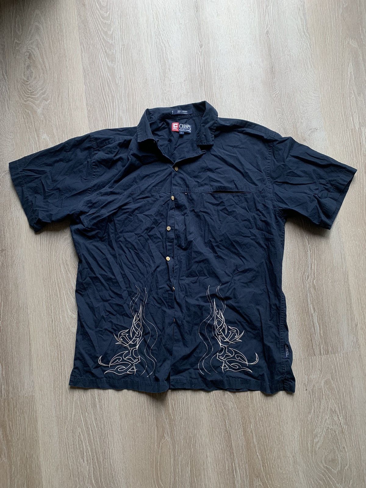 Chaps Ralph Lauren × Vintage Vintage Chaps Ralph Lauren Flames Rayon ...