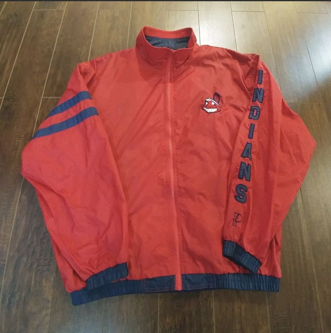 MLB × Pro Player × Vintage Vintage Pro Player Indians jacket Embroidered Logos | Grailed