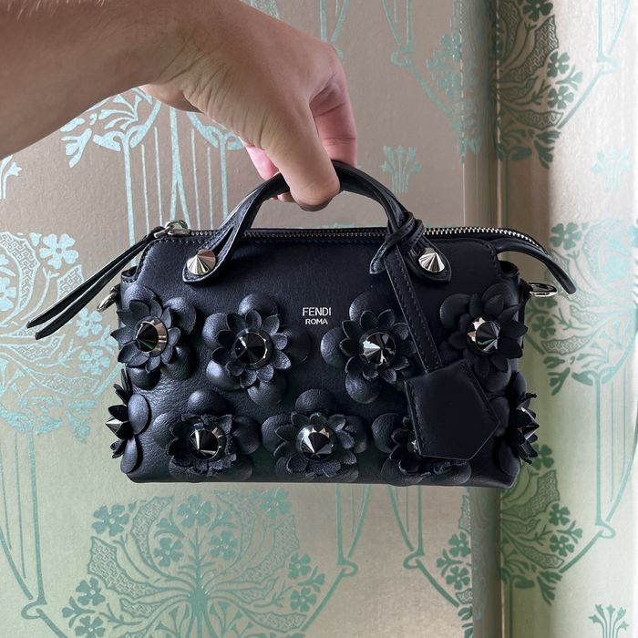 Fendi Fendi Mini Flowerland “Black Edition” Leather By The Way bag ...