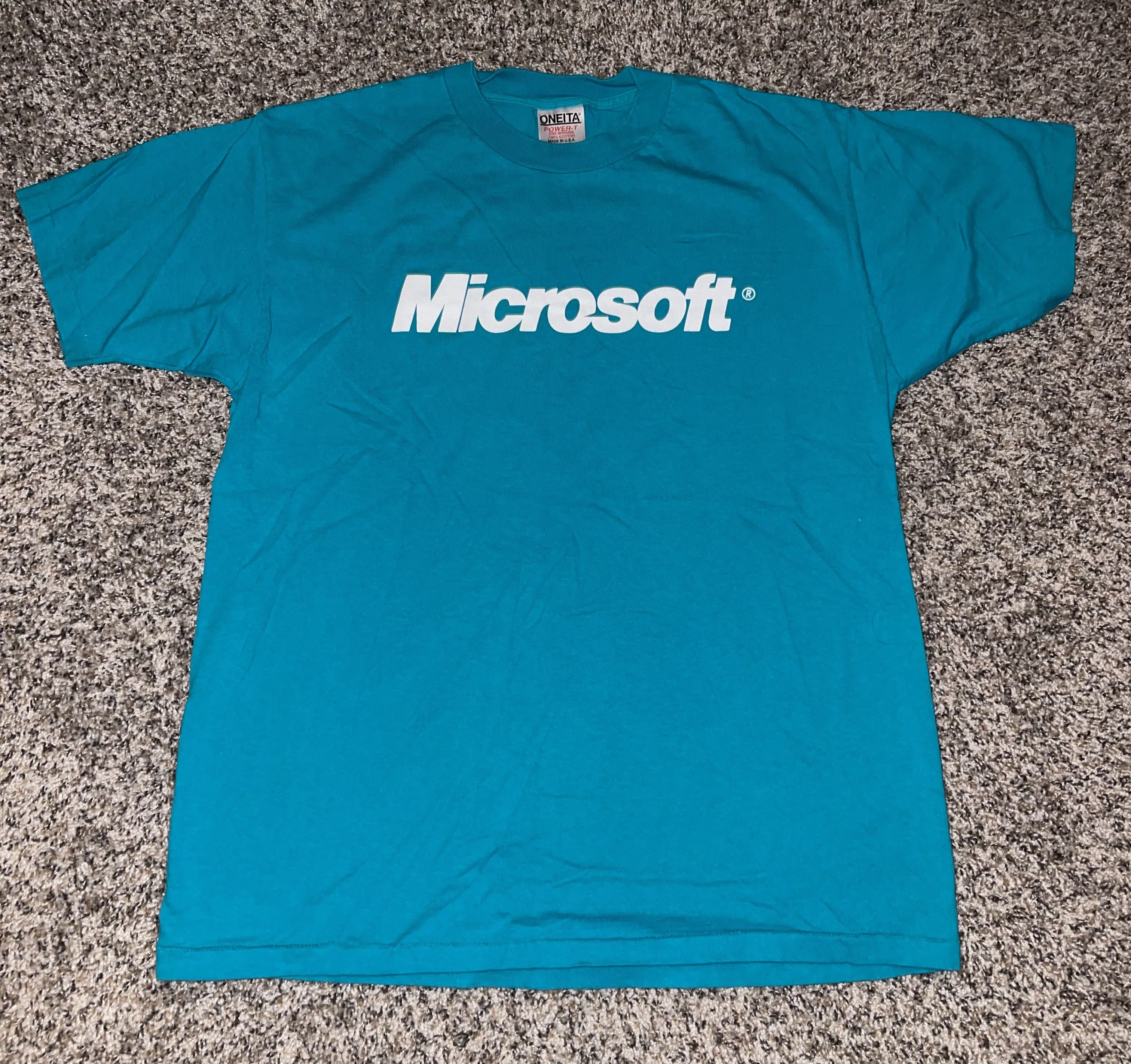 Microsoft × Vintage VIntage 90’s Microsoft T-shirt USA Made Single ...