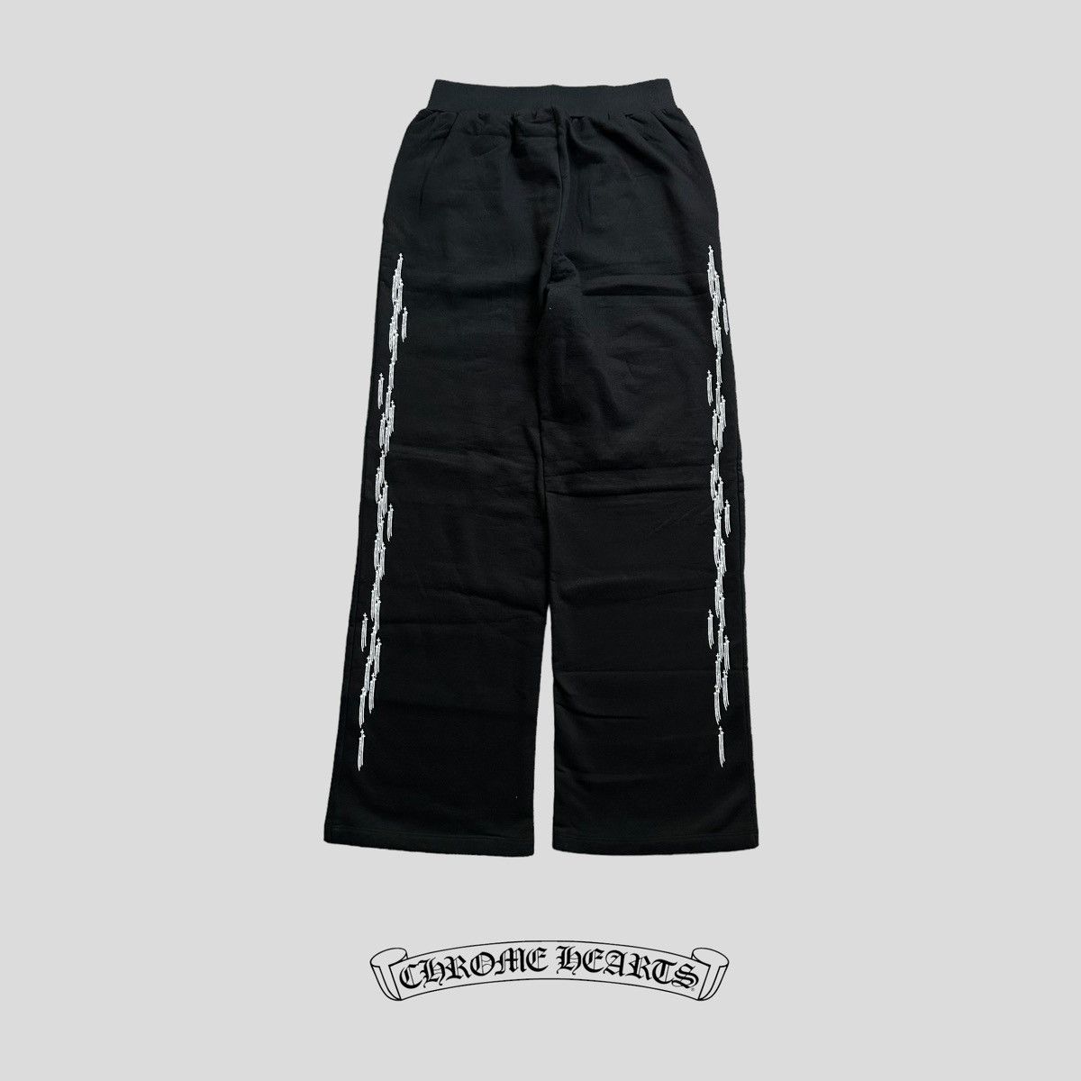 Chrome Hearts Chrome Hearts - Rain Swords Design - Wide Leg sweatpants ...