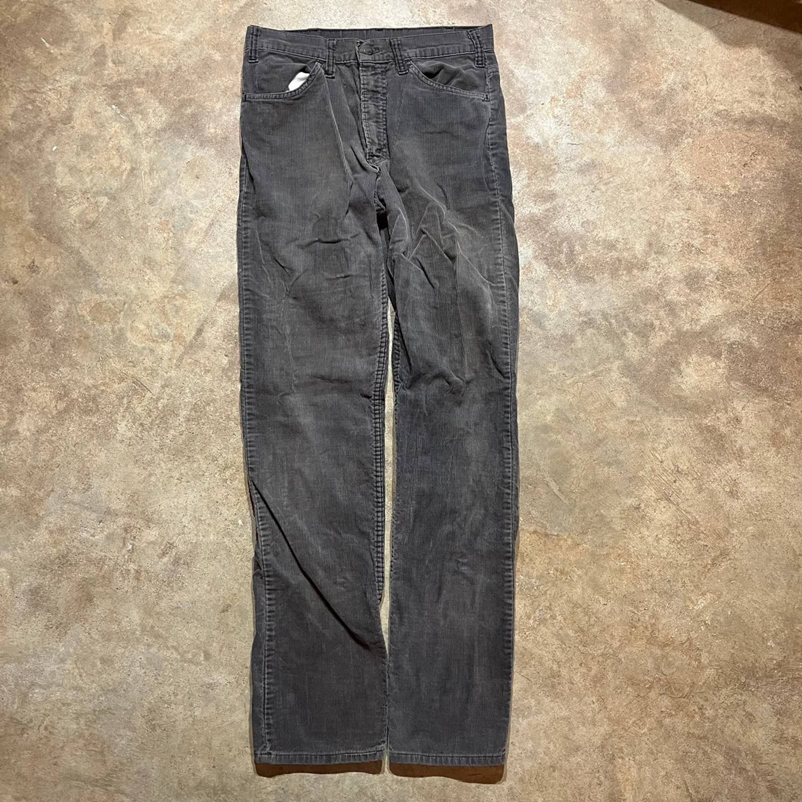 Vintage Vintage 70s Levi's 519 Grey Talon Corduroy Pants 30x33 | Grailed