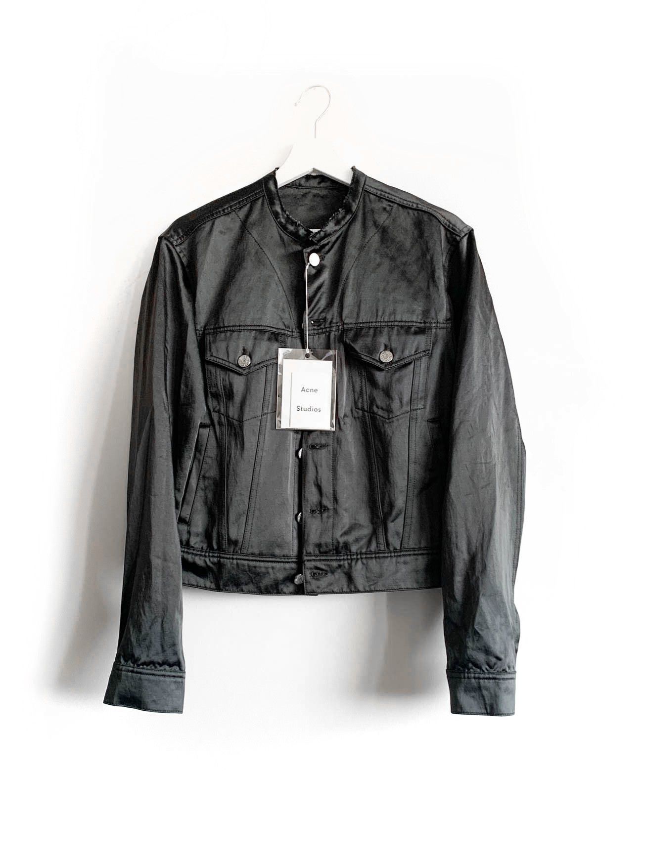 Acne Studios Coppola Ripped Collar Satin Jacket | Grailed