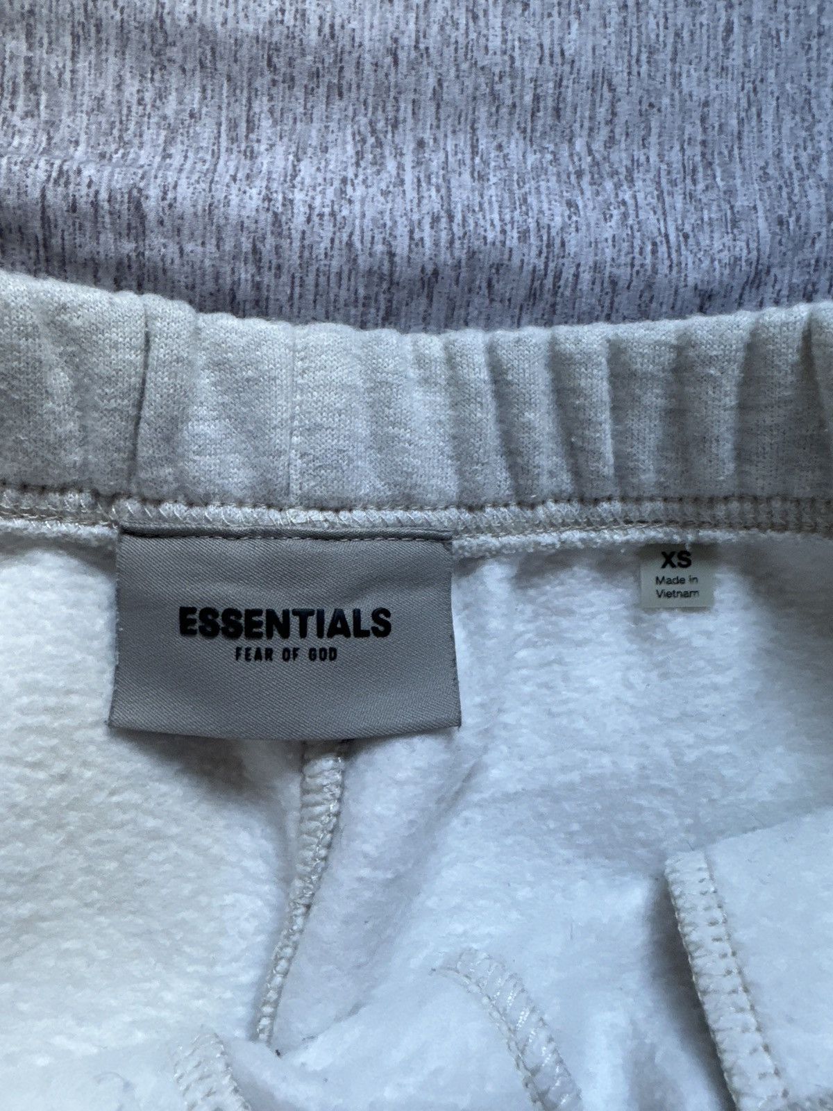 Fear of God Essentials Light Heather Oatmeal Sweatshort | Grailed