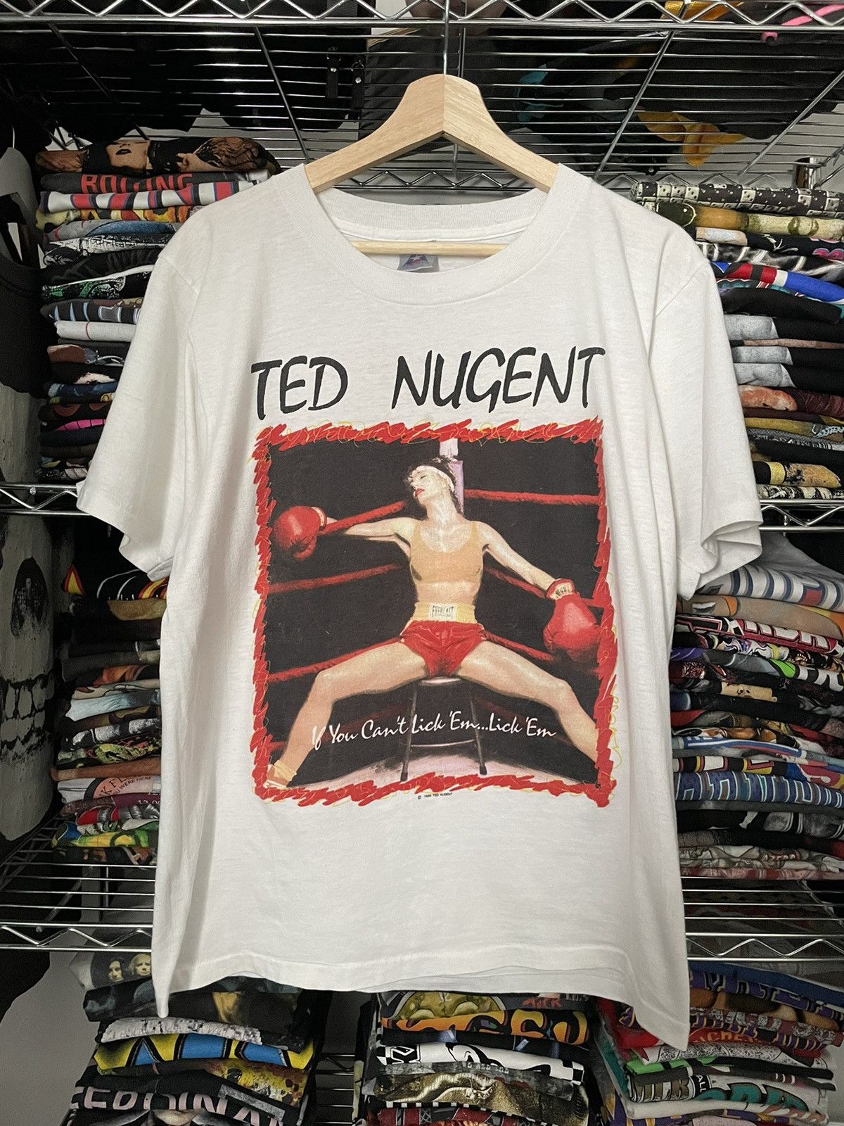 Vintage 1988 Ted Nugent If You Can’t Lick ‘Em Lick Em Single Stitch ...