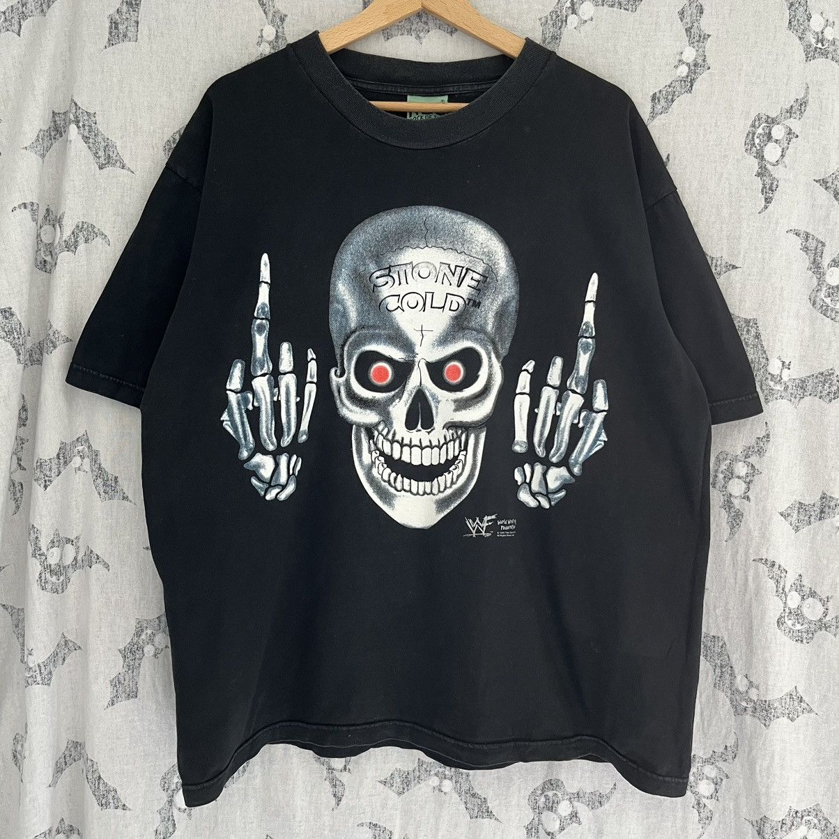 Vintage Vintage Stone Cold 1998 Middle Fingers Steve Austin Tee 90s ...