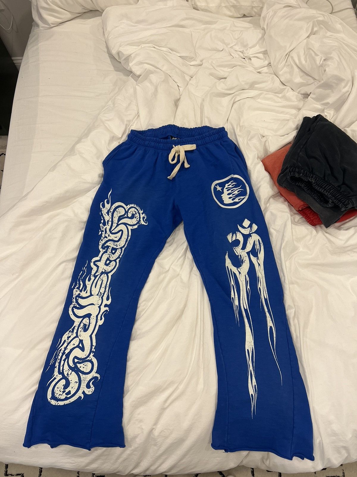 HELLSTAR Hellstar Blue Flare Sweatpants | Grailed