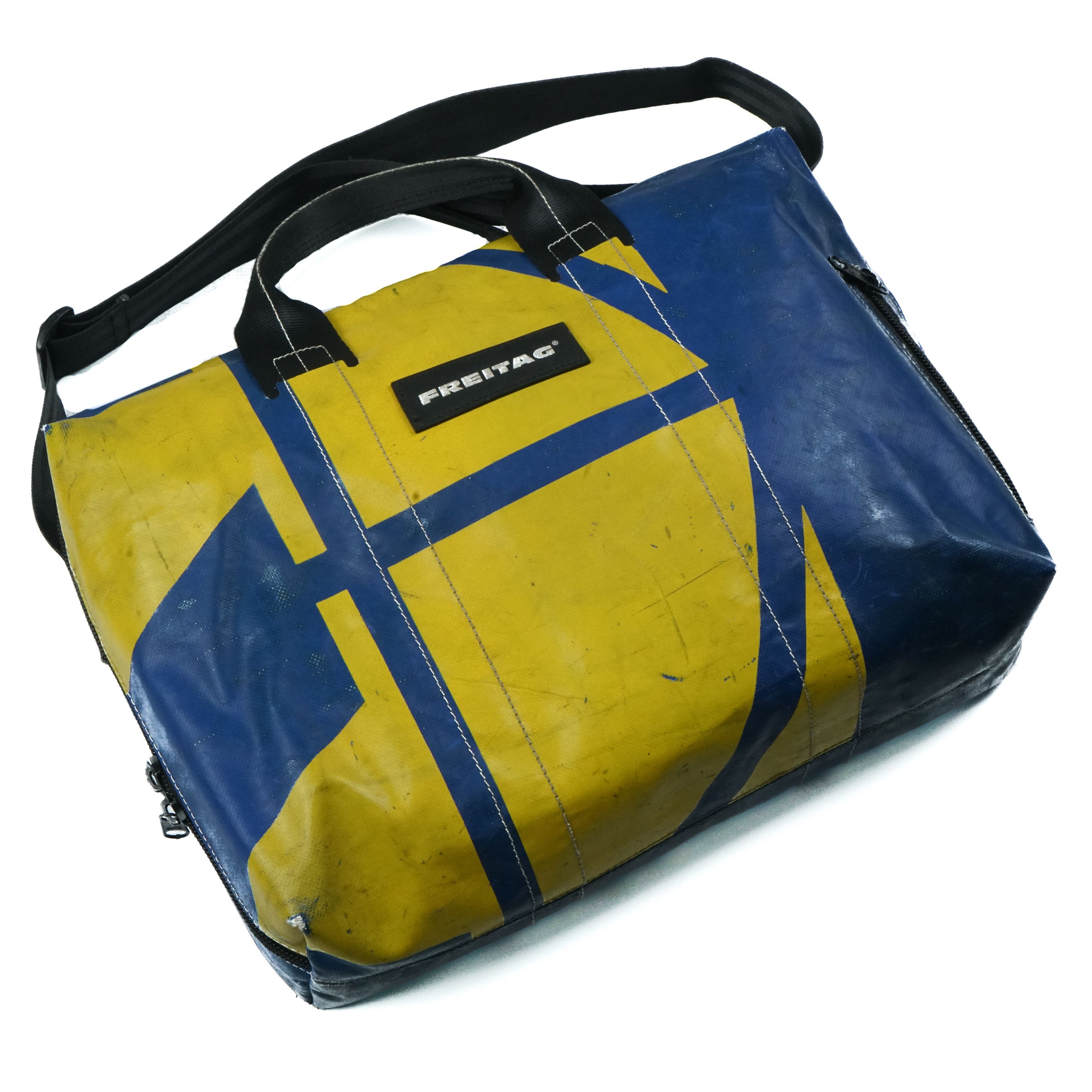 Vintage Freitag Roy Laptop Crossbody Bag Yellow Blue | Grailed