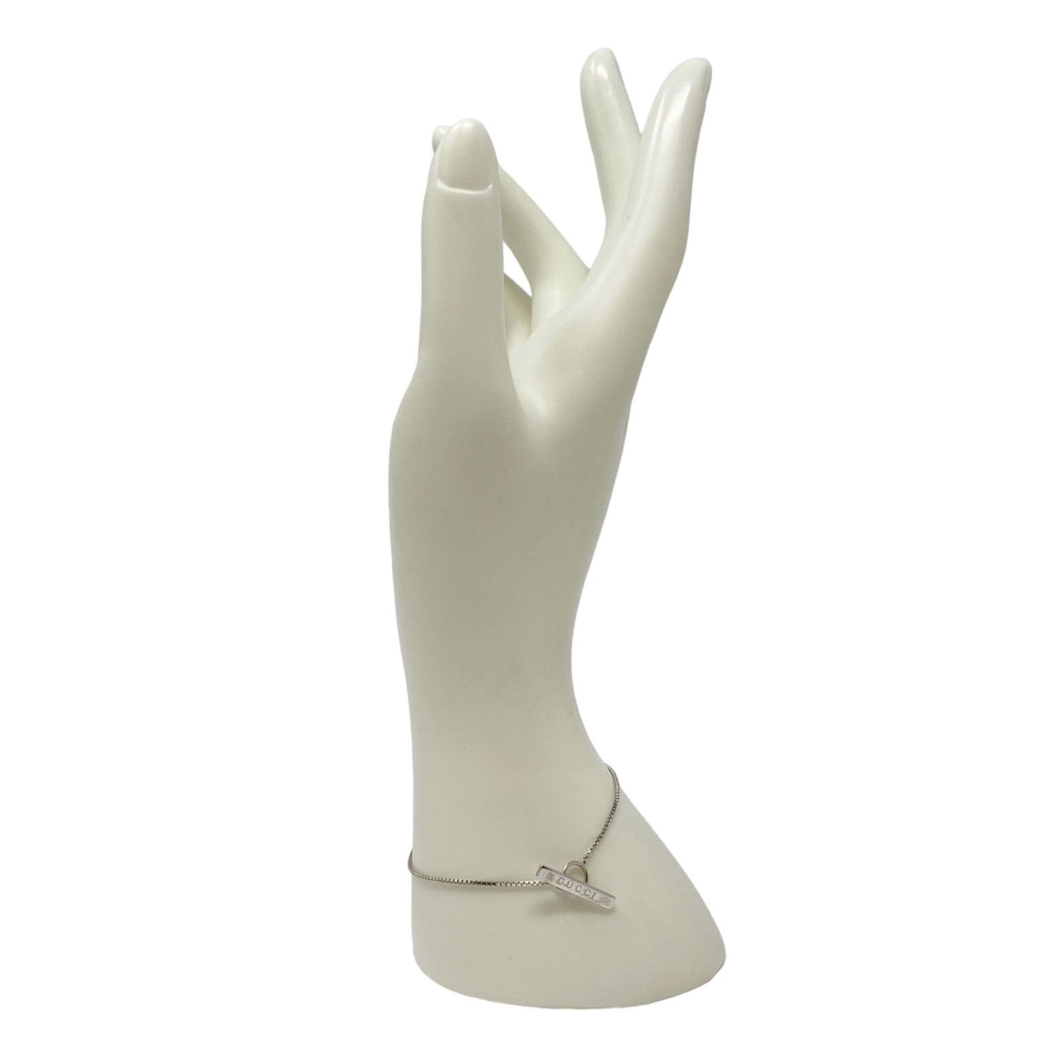 Gucci Gucci 18K White Gold Lariat Bar Bracelet | Grailed