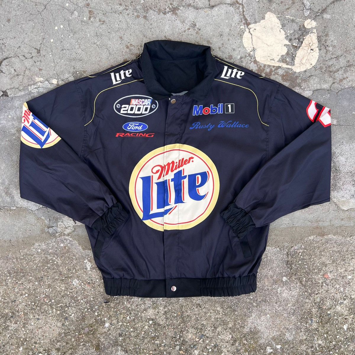 Vintage Vintage 90s Racing Jacket Ford Motorsport Nascar Black | Grailed