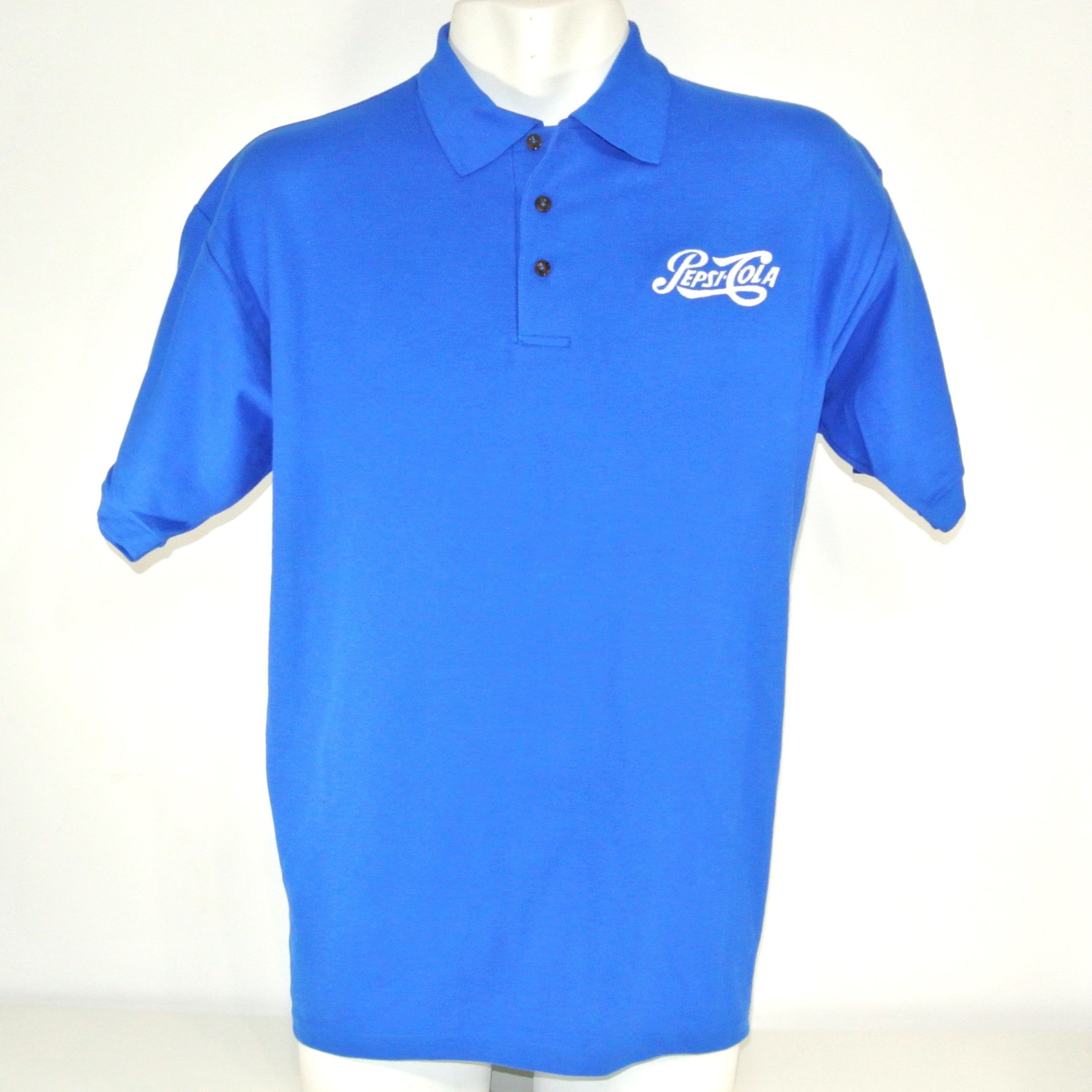 Mando PEPSI Cola Vintage Logo Employee Uniform Blue Polo Shirt | Grailed