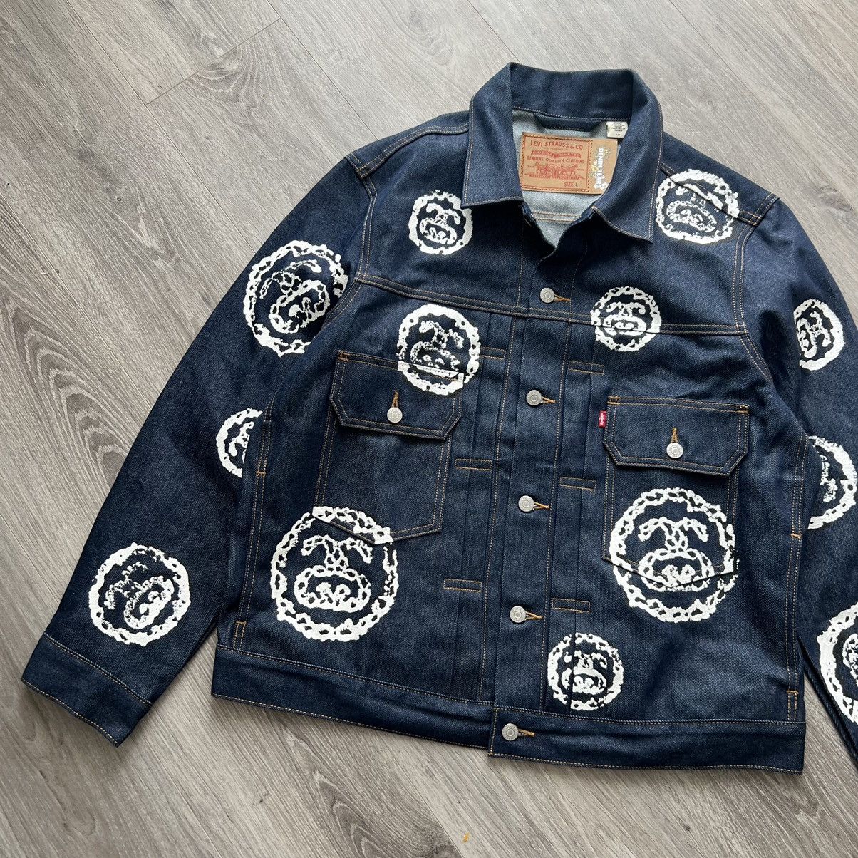 Stussy Denim Tears Stussy Levi’s jacket type 2 Jacket big E | Grailed