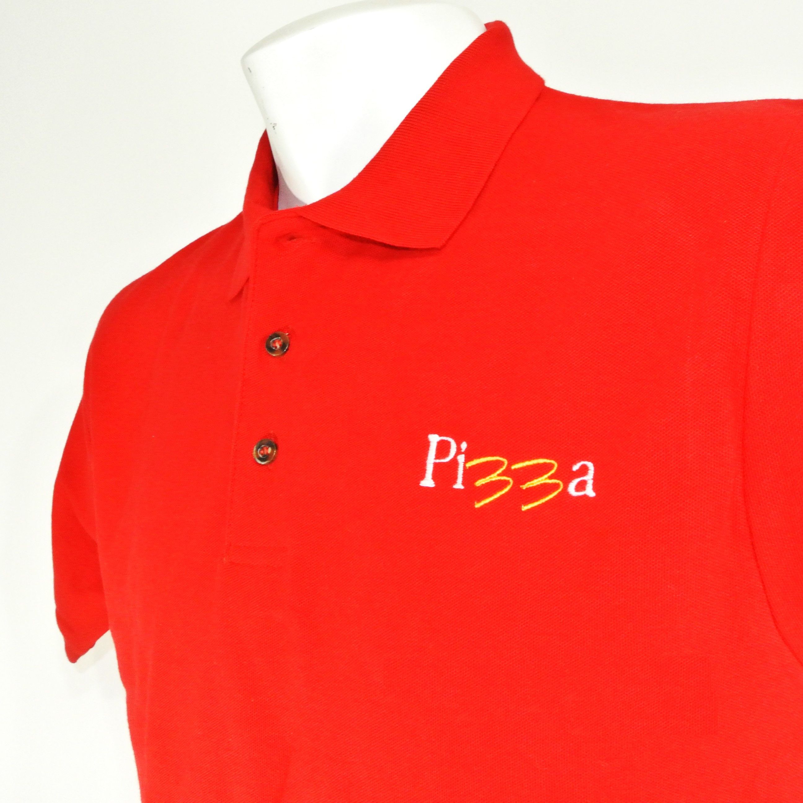 Mando McDONALDS Pizza Fast Food Employee Uniform Red Polo Shirt | Grailed