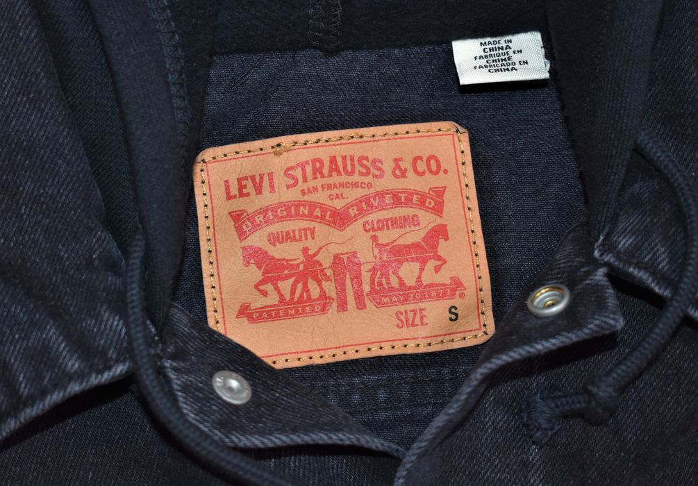 Levi's Levis Black Denim And Cotton Jean Jacket With Hood | Grailed