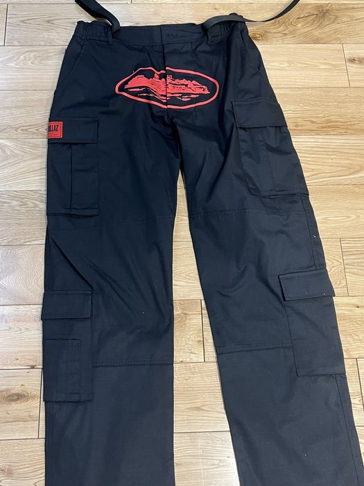 Corteiz Corteiz Black RED Alcatraz Cargos[L] | Grailed