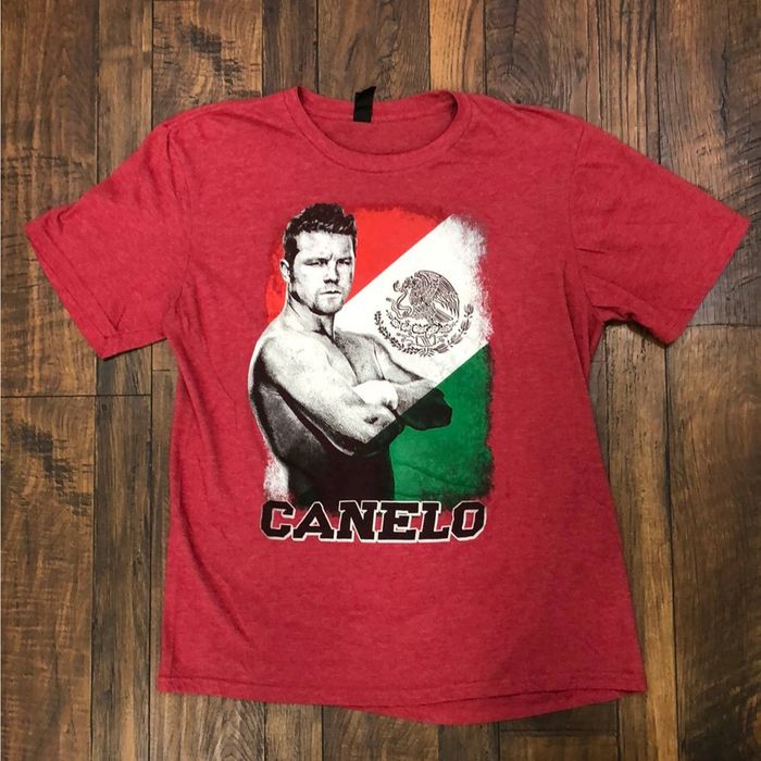 Vintage Canelo Mexican Flag Large Boxing Tee | Grailed