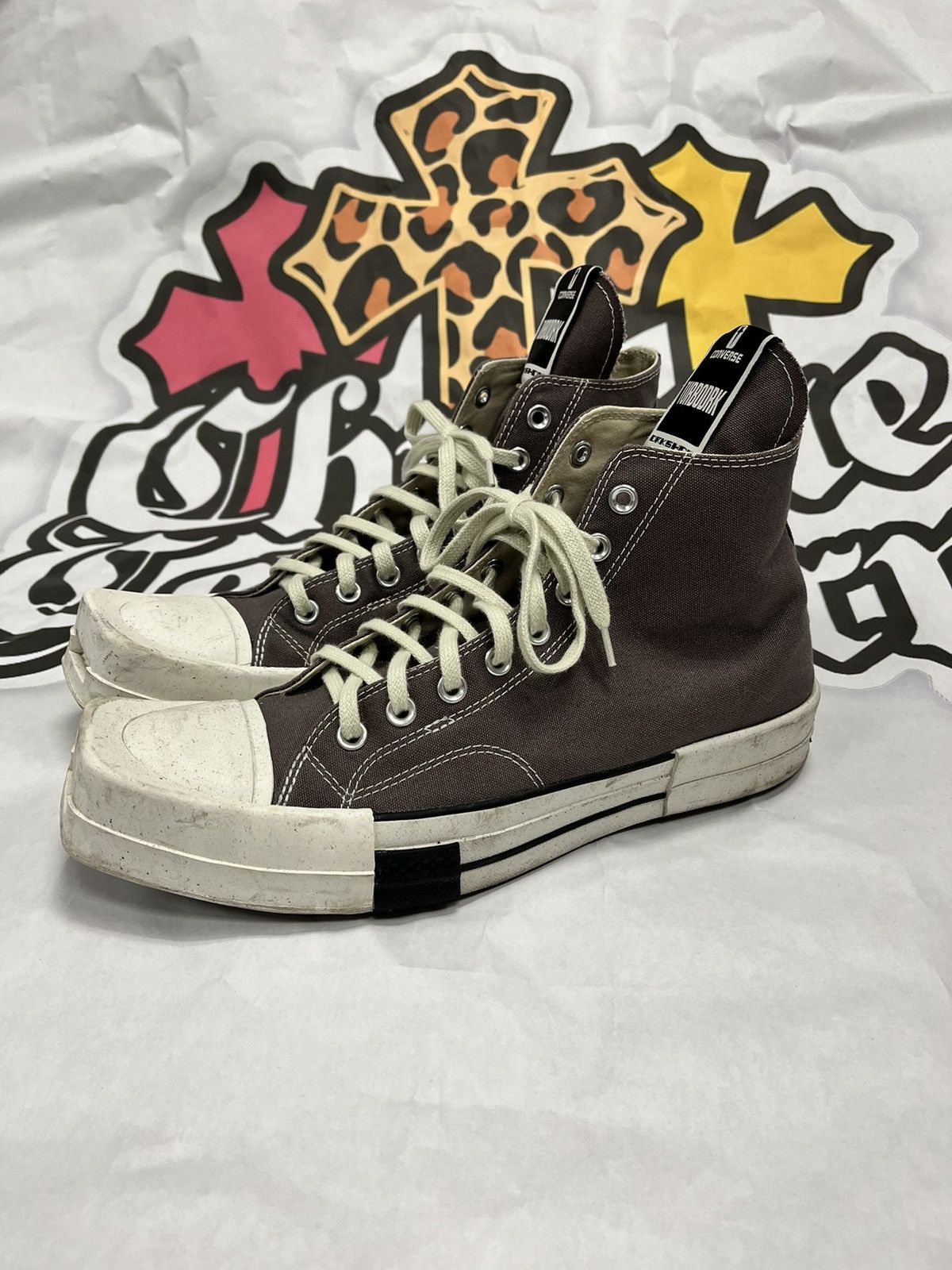 Converse × Rick Owens Drkshdw 2023 Gray Turbodrk Laceless Chuck 70 Rick ...