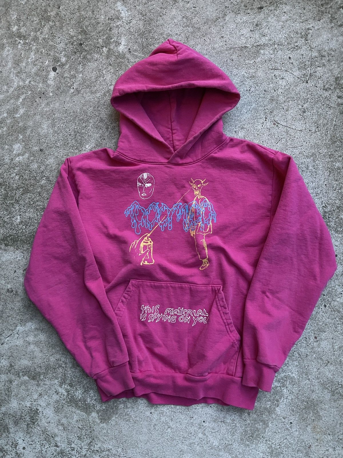 Brain Dead × Streetwear BRAIN DEAD DOOMED HOODIE PINK MEDIUM RARE | Grailed