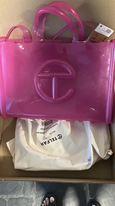 Telfar Telfar “Telly Jelly” Large Jelly Shopper - Clear Pink | Grailed