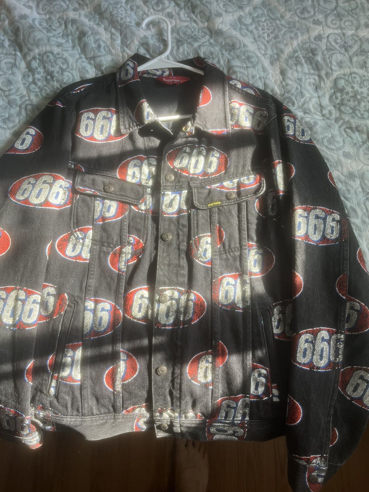 Supreme Supreme 666 Denim Trucker Jacket (L) | Grailed