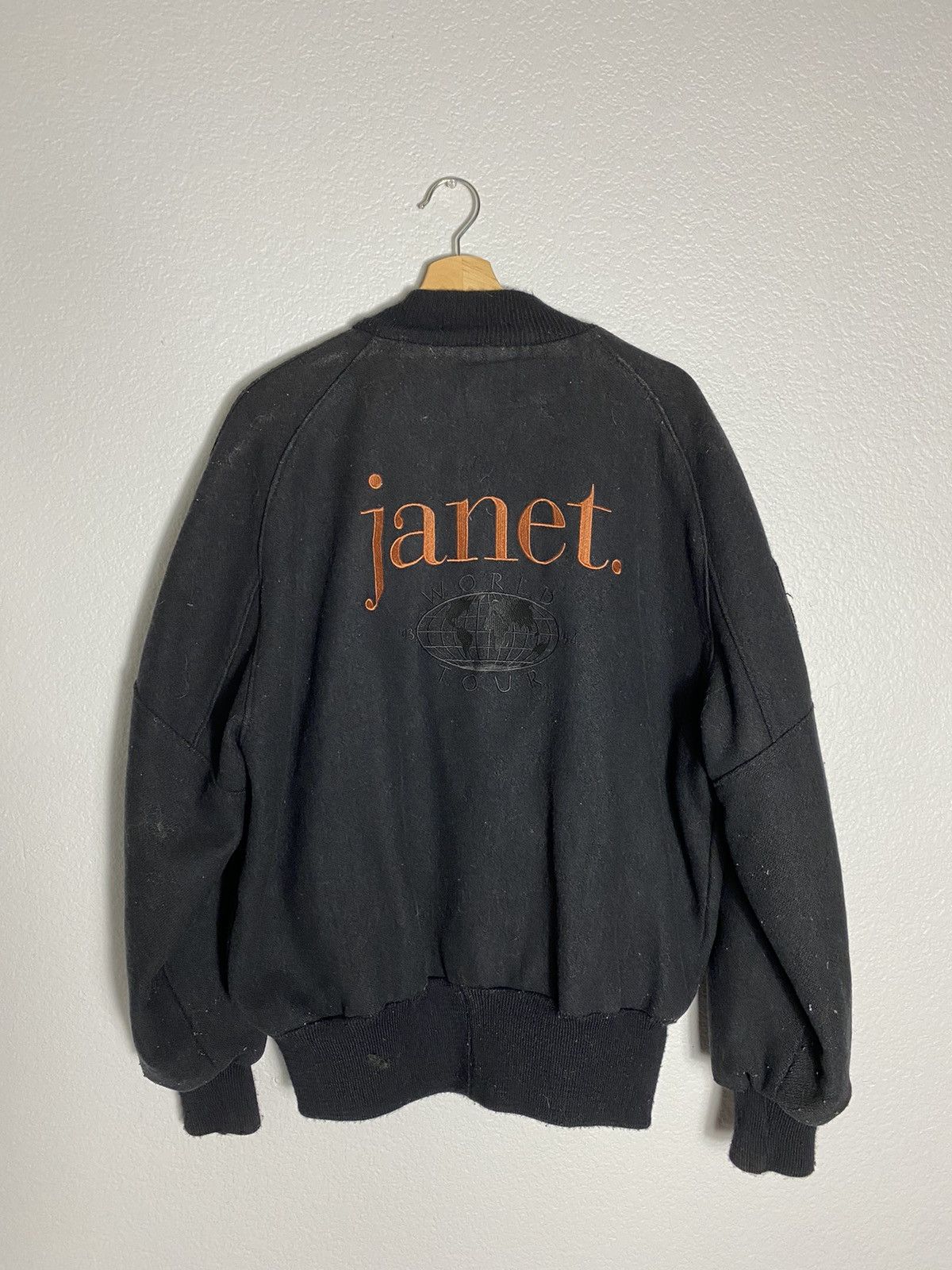 Vintage JANET JACKSON 93 - 94 JDJ Entertainment World Tour Bomber | Grailed