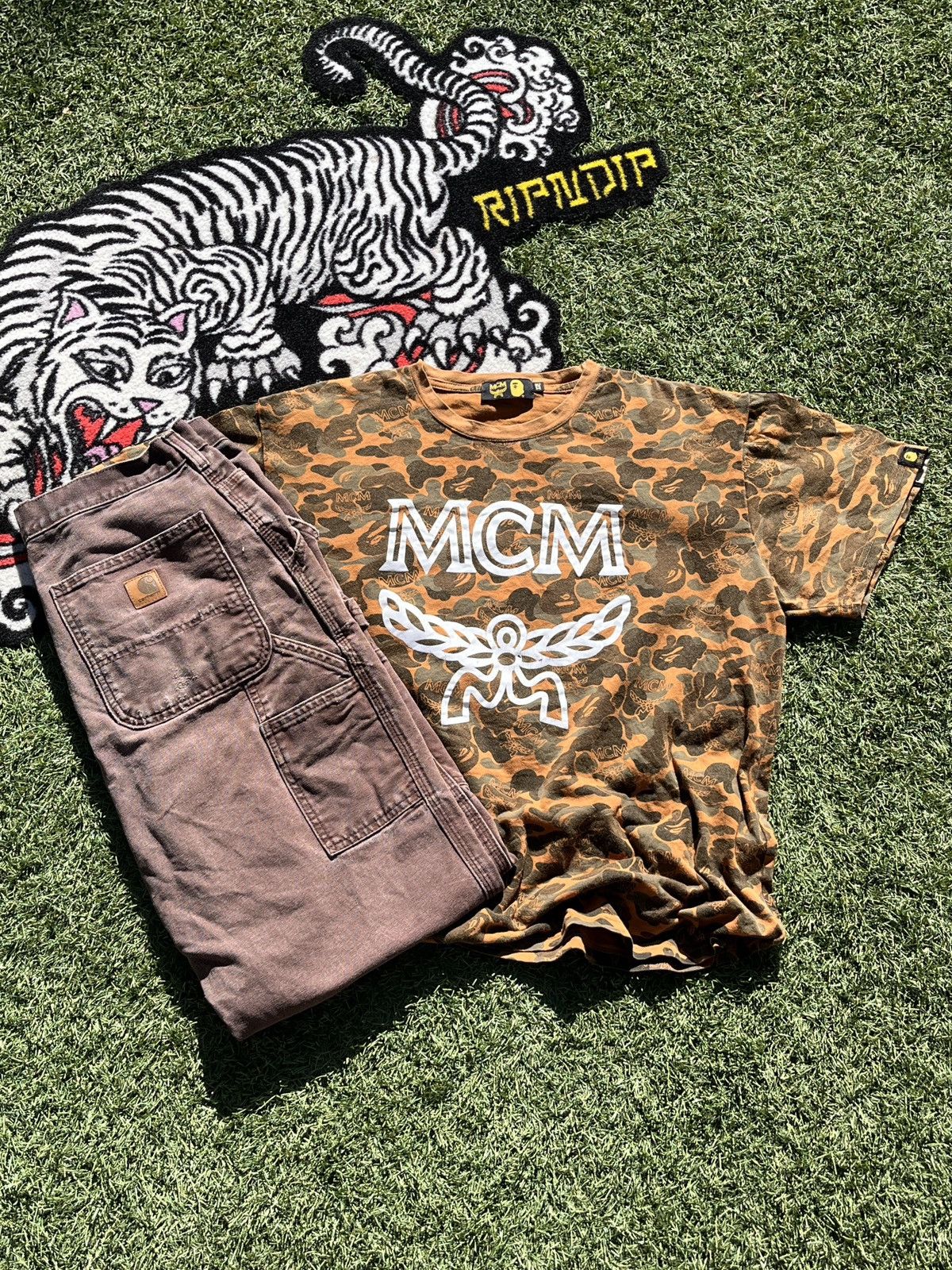 Bape × MCM × Streetwear Bape x MCM Desert Camo Shirt | Grailed