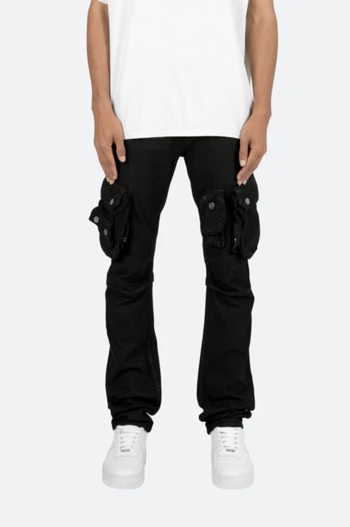 Mnml Mnml Black Waxed Flare Denim Mens 32 Grailed