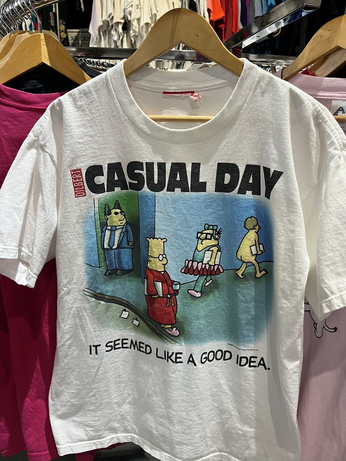 Vintage Vintage Dilbert Comic Strip Casual Day 1990s T-Shirt | Grailed