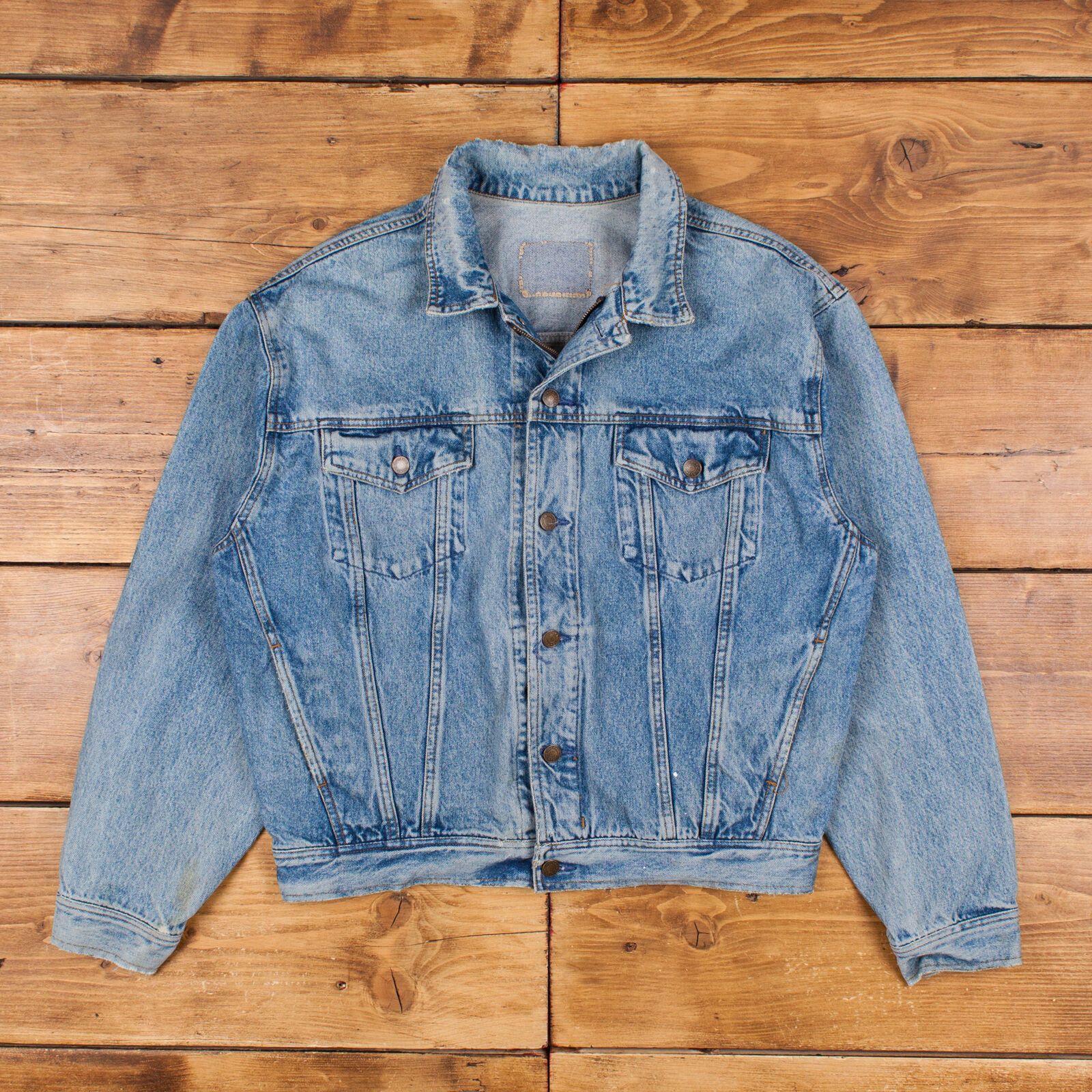 Gap Vintage GAP Denim Jacket L Stonewash Trucker Jean Blue | Grailed